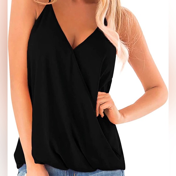 bebe | Tops | Bebe V Neck Spaghetti Strap Halter Back Top Bodysuit Size ...